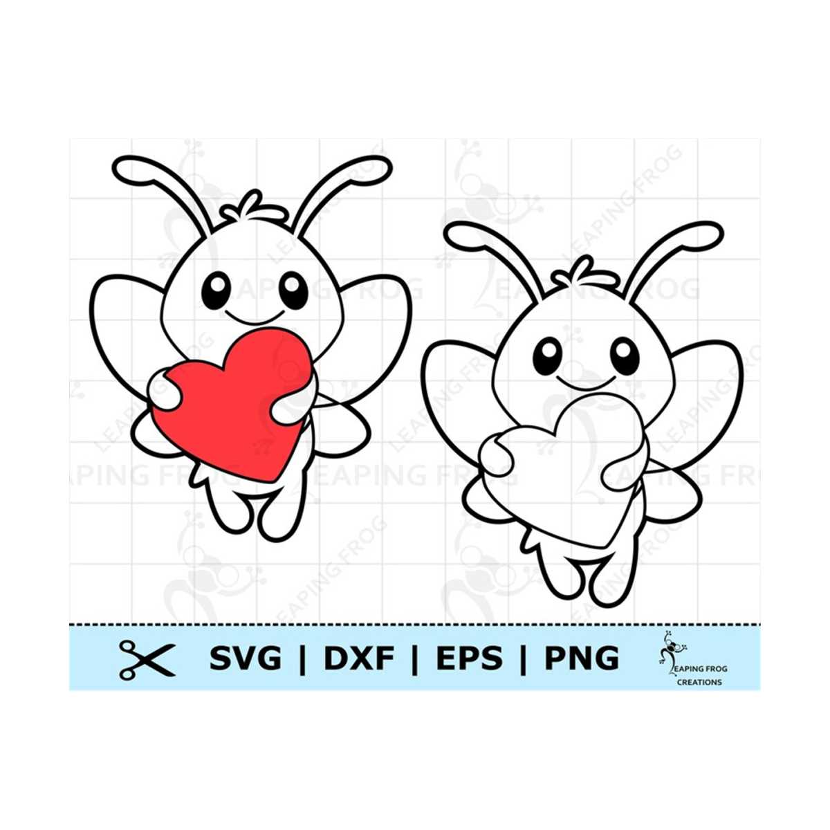 Bee with Heart SVG. PNG. Cricut Cut Files, Silhouette, layer - Inspire ...