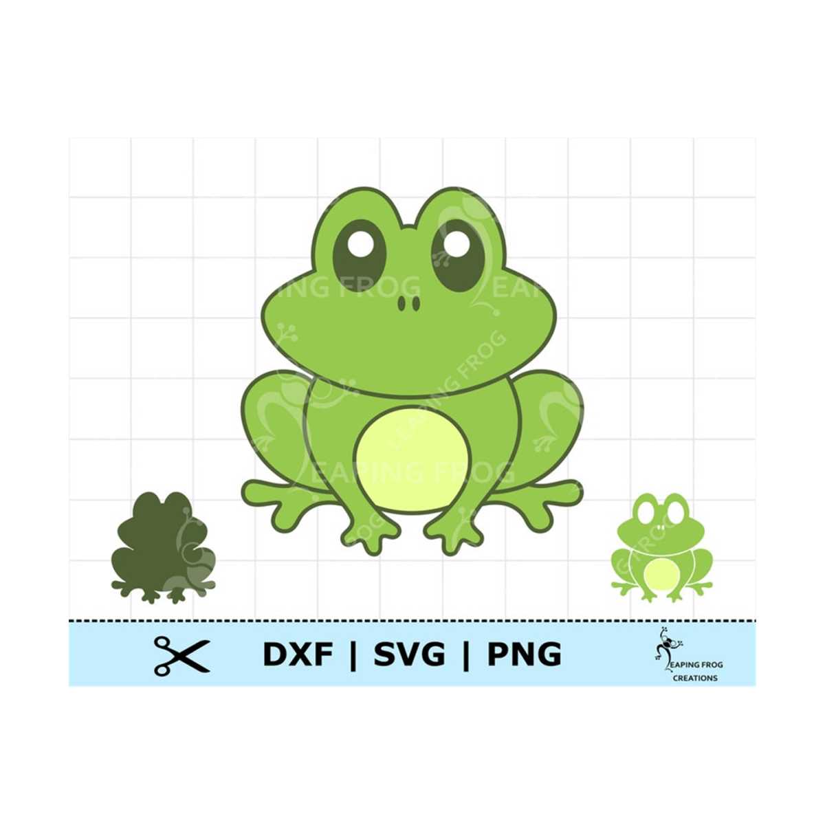 Cute Frog SVG PNG DXF. Whole image & layered. Cricut, Silhou - Inspire ...
