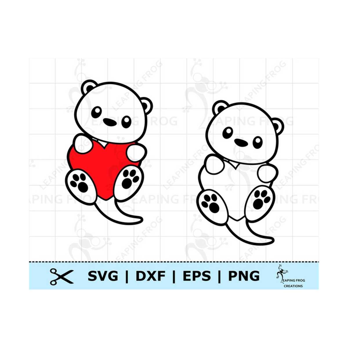 Valentine's Otter SVG. PNG. Heart. Cricut Cut Files, Silhoue - Inspire ...