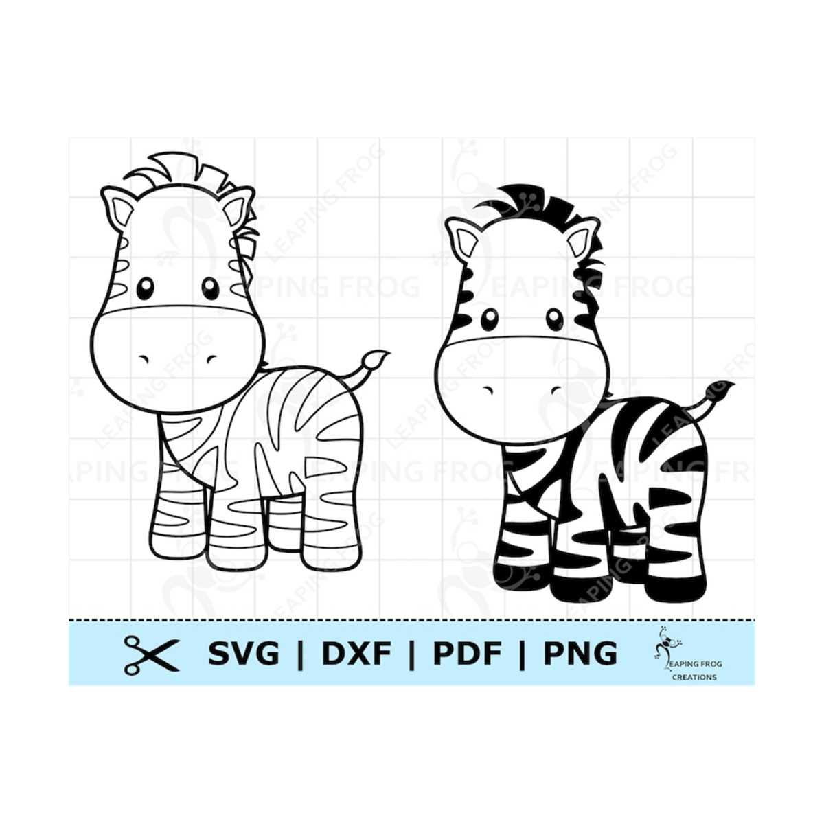 Cute Zebra SVG PNG DXF pdf. Cricut Cut files, Silhouette. Ze - Inspire ...