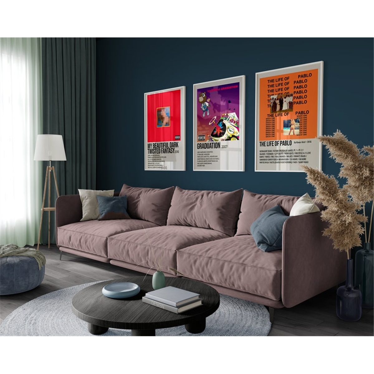 Kanye West Set of 3 Posters, Graduation Album Cover, Ye Grap | Inspire ...