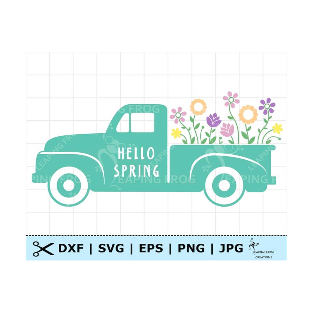 Spring Truck Svg Png 3 Versions Cricut Cut Files Silhoue Inspire Uplift
