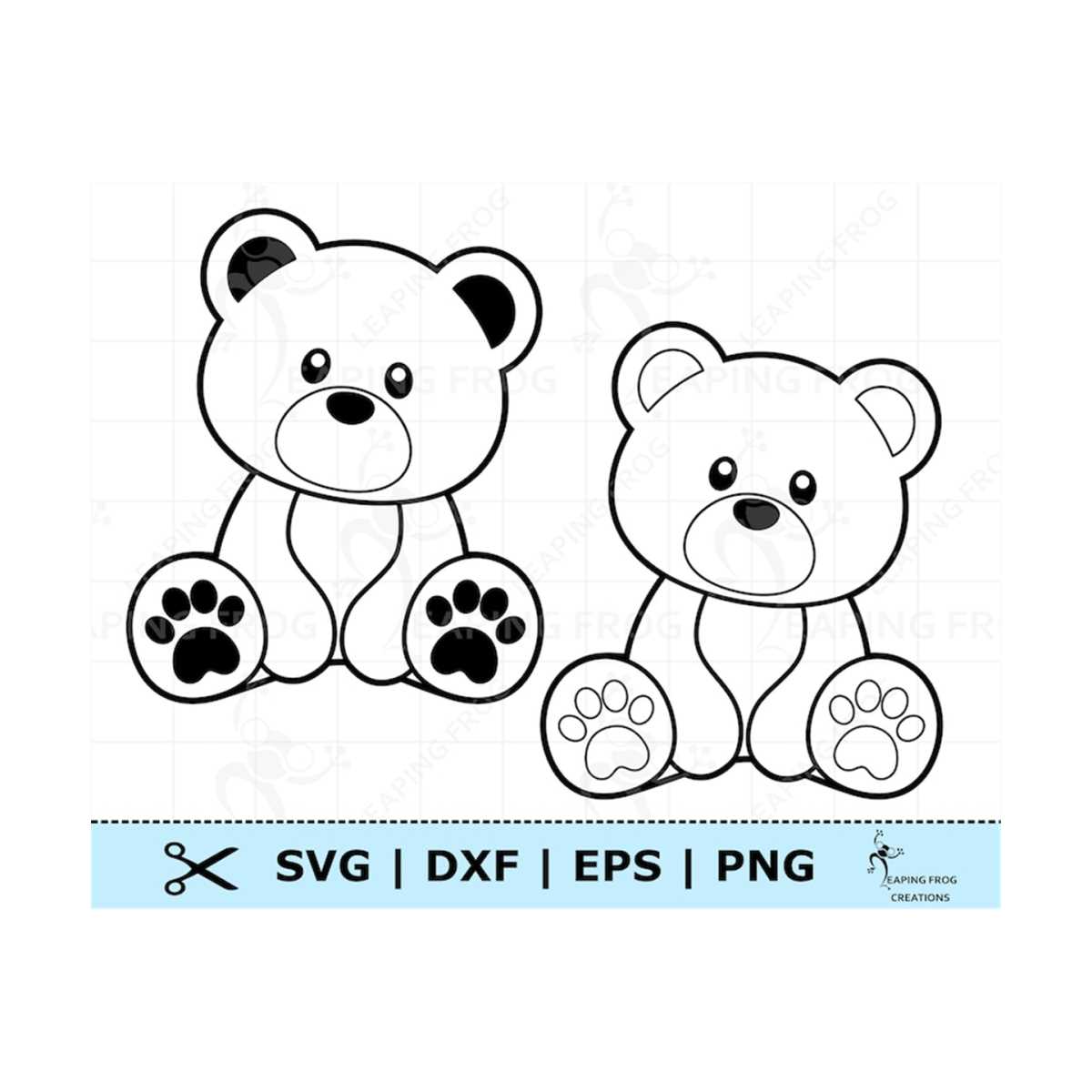 Teddy Bear SVG PNG DXF pdf. Cricut Cut files, Silhouette. Cu | Inspire ...