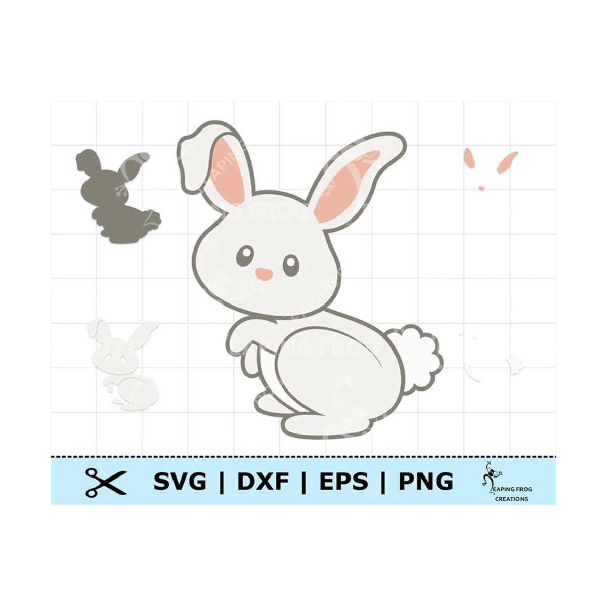 Rabbit SVG. Cricut cut files, layered. Silhouette files. PNG | Inspire ...