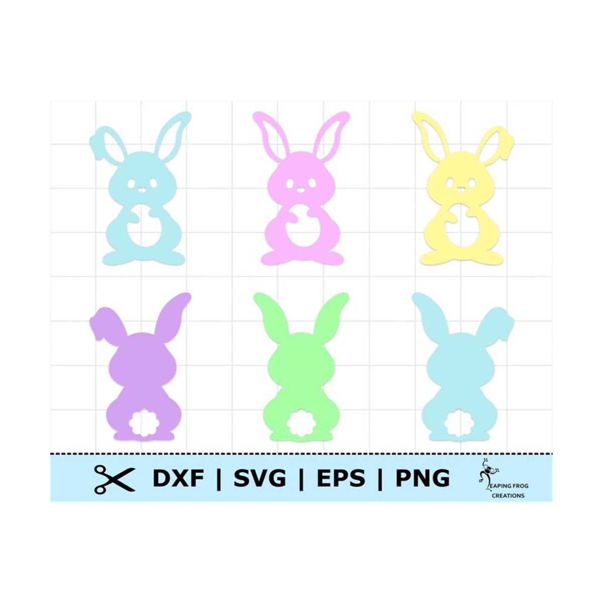 Easter Bunnies SVG. Cricut cut files, Silhouette files. Bunn - Inspire ...