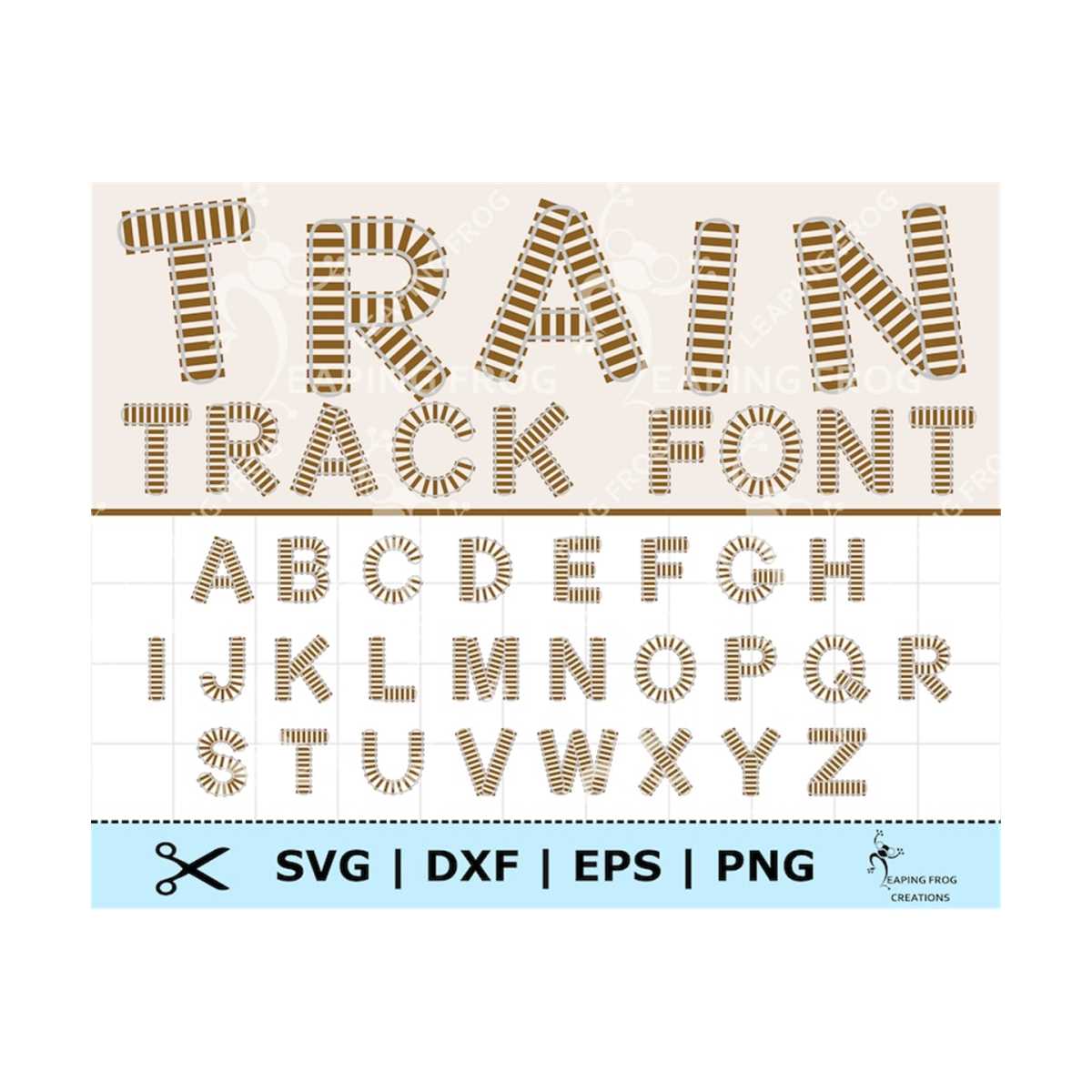 Train track font SVG. PNG. Cricut cut files, layered. Silhou - Inspire ...