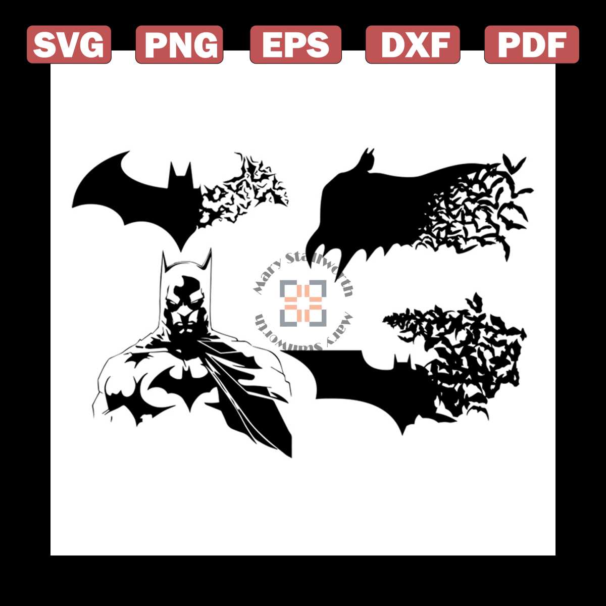 4 Designs Batman Superhero Save The World Bundle Svg | Inspire Uplift