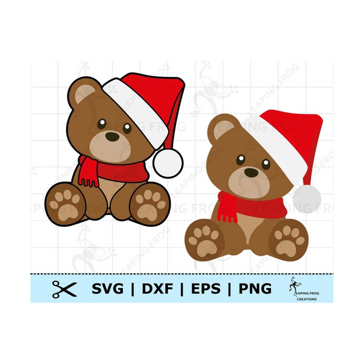 Christmas Bear SVG. PNG. Cricut Cut Files, Silhouette, layer - Inspire ...