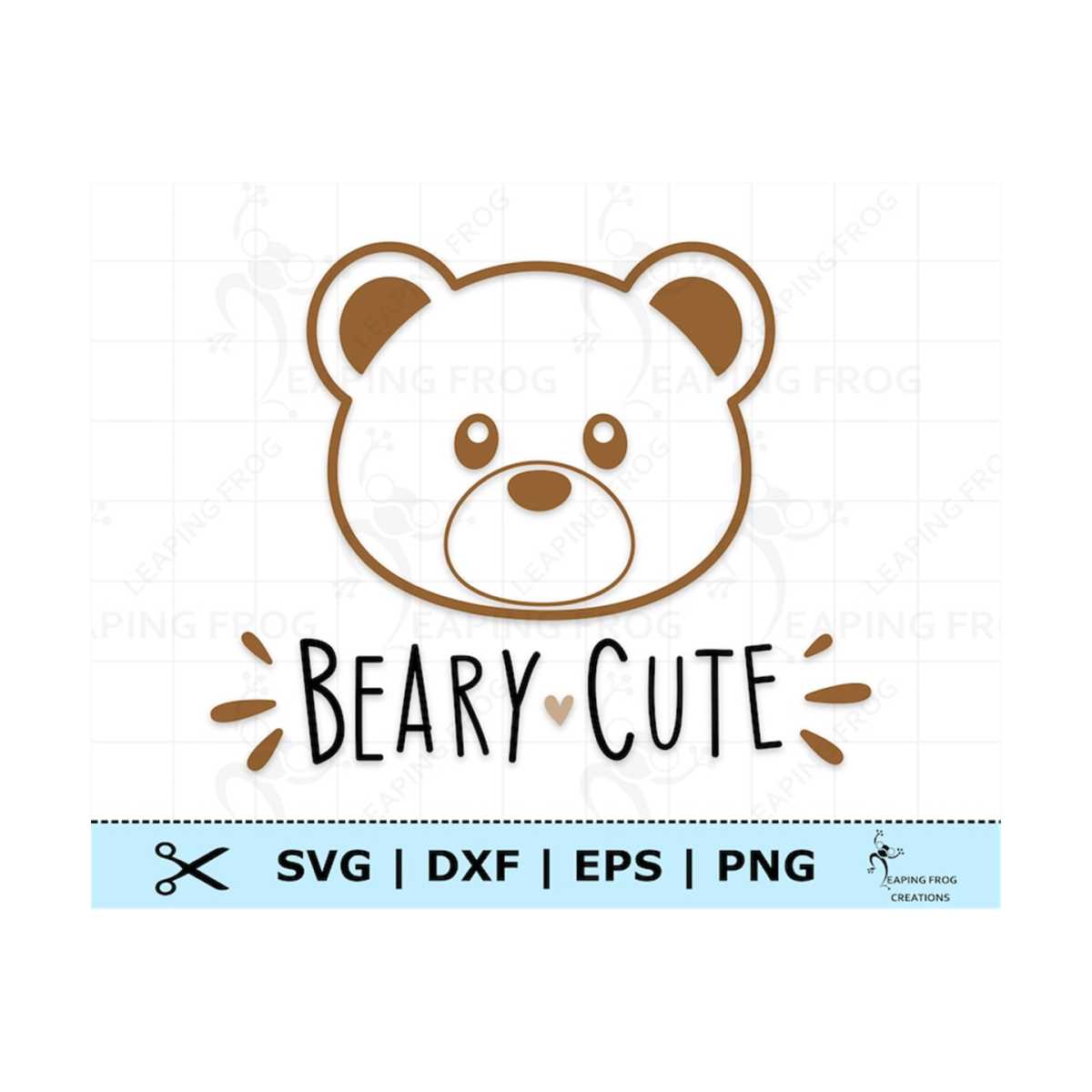 Teddy Bear SVG. PNG . Beary Cute. Cricut Cut Files, Silhouet - Inspire ...