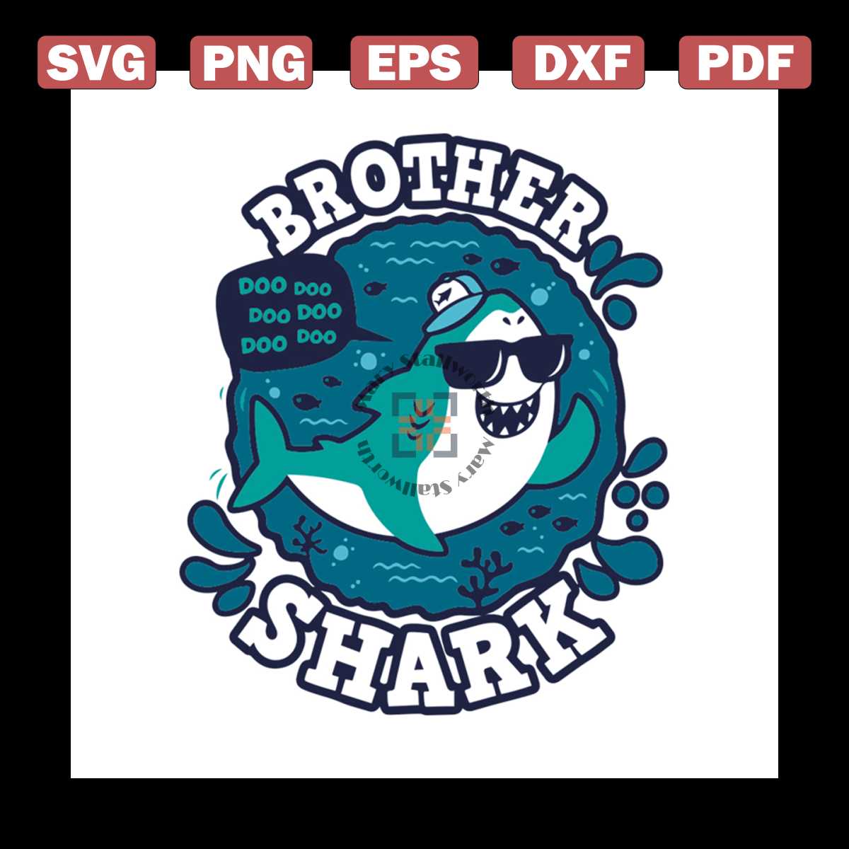 Brother Shark Doo Doo Doo Svg, Trending Svg, Animal Svg, Bro | Inspire ...