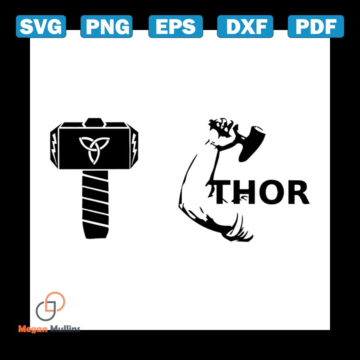 Thor And His Hammer, Famous Fictional Character Svg | Inspire Uplift