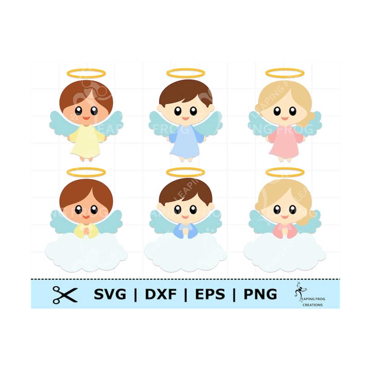 Angels SVG. PNG. Cricut cut files, layered. Silhouette files - Inspire ...