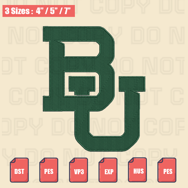 Baylor Bears Embroidery Designs, NCAA Logo Embroidery Files, | Inspire ...
