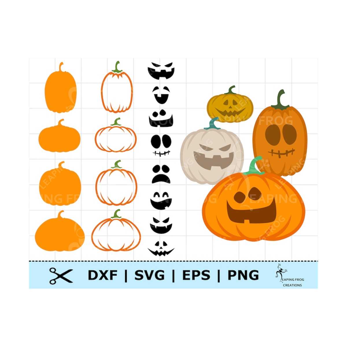 Pumpkins SVG. PNG. Cricut cut files, layered. Silhouette. Mi | Inspire ...