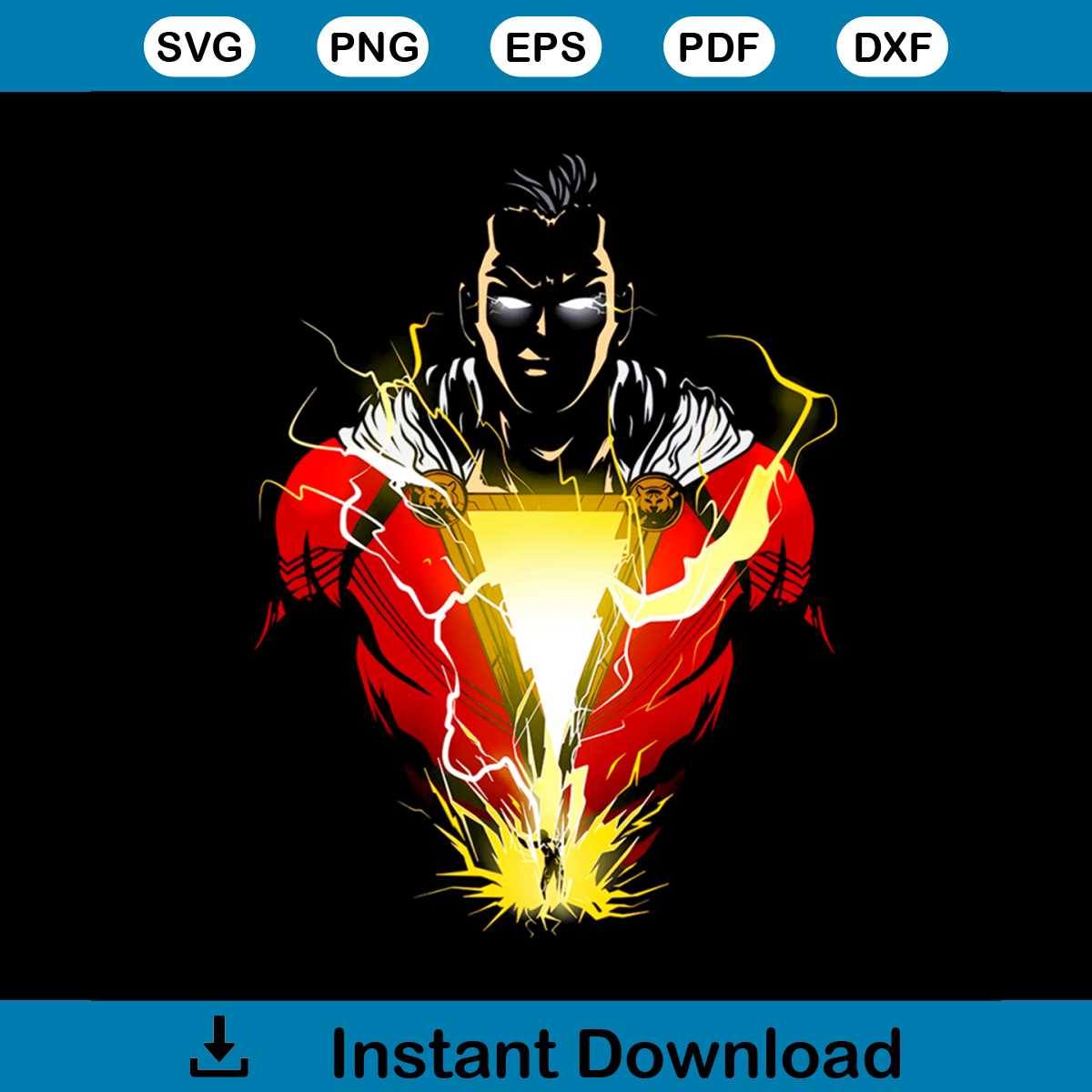 Shazam Superhero Save The World TV Show Svg | Inspire Uplift