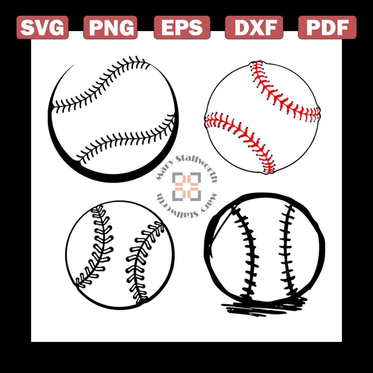 Softball Baseball Ball Svg Bundle, Sport Svg, Softball Ball | Inspire ...