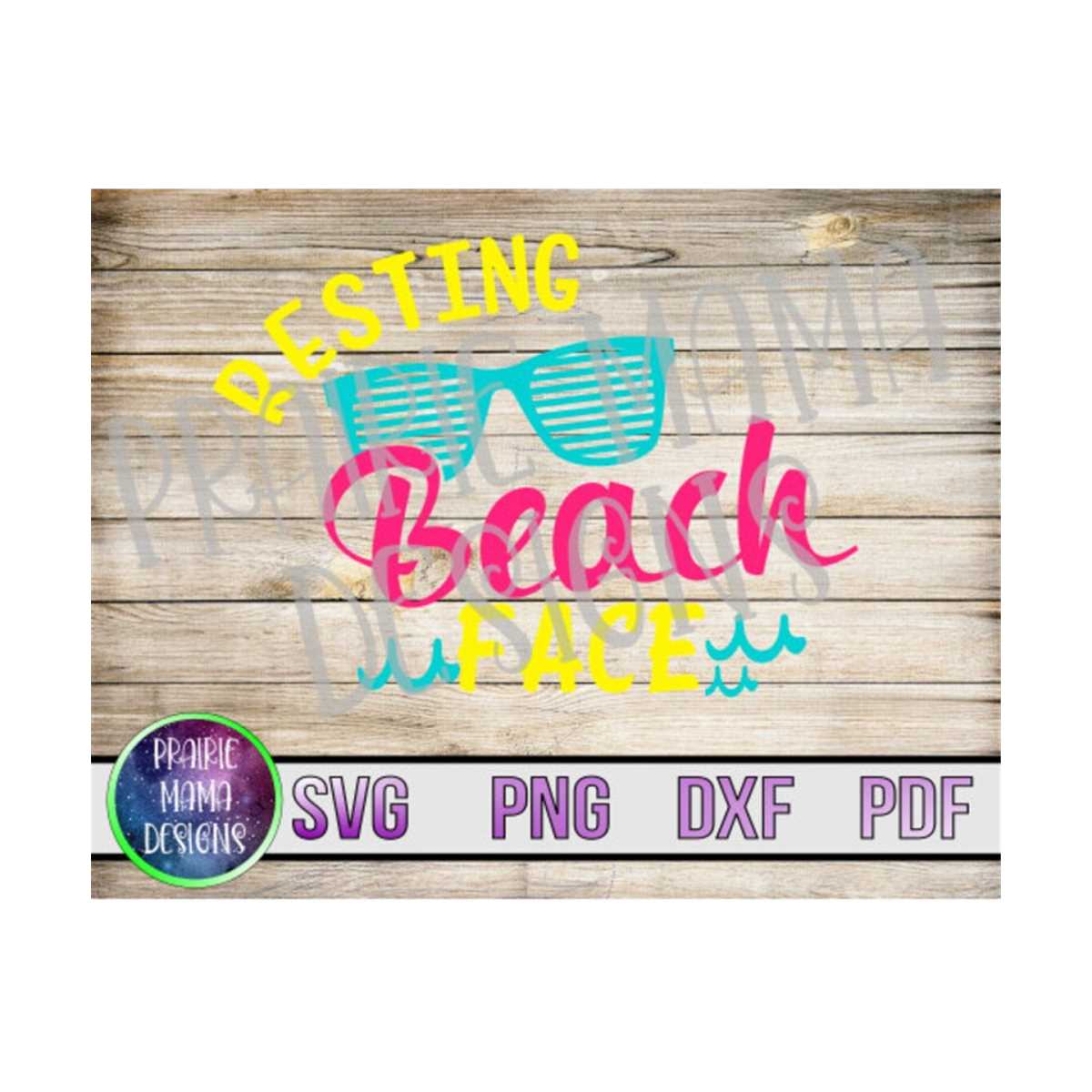 resting beach face SVG PNG DXF pdf cut file digital file dig - Inspire ...