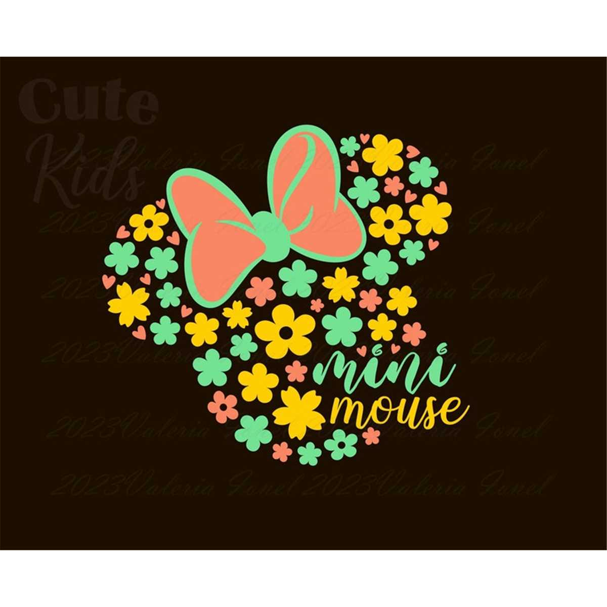 Flowers Mouse Head - Mini Mouse Mother's Day Decor SVG cut f | Inspire ...