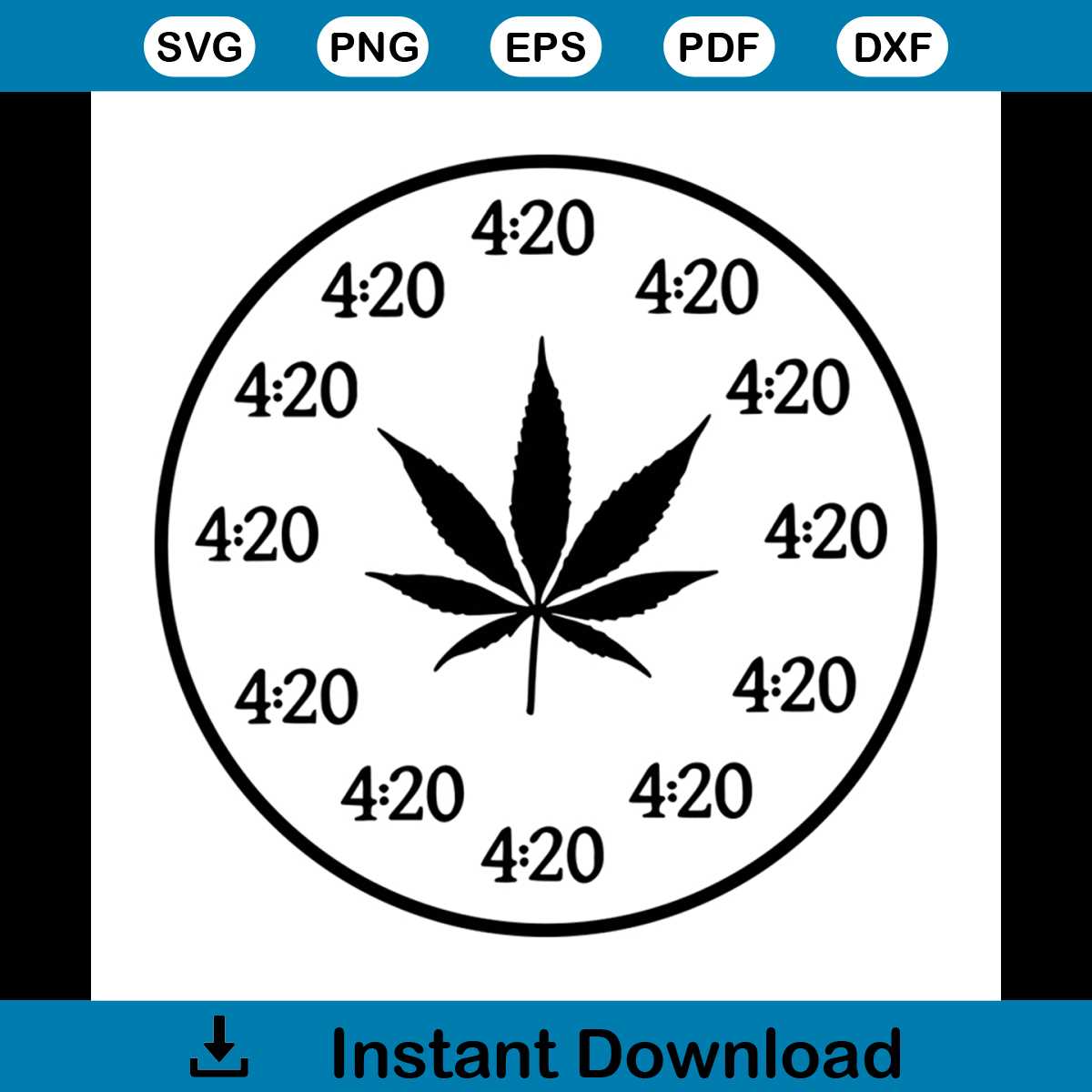 420 Clock Stoner Marijuana Svg, Trending Svg, Cannabis Clock | Inspire ...