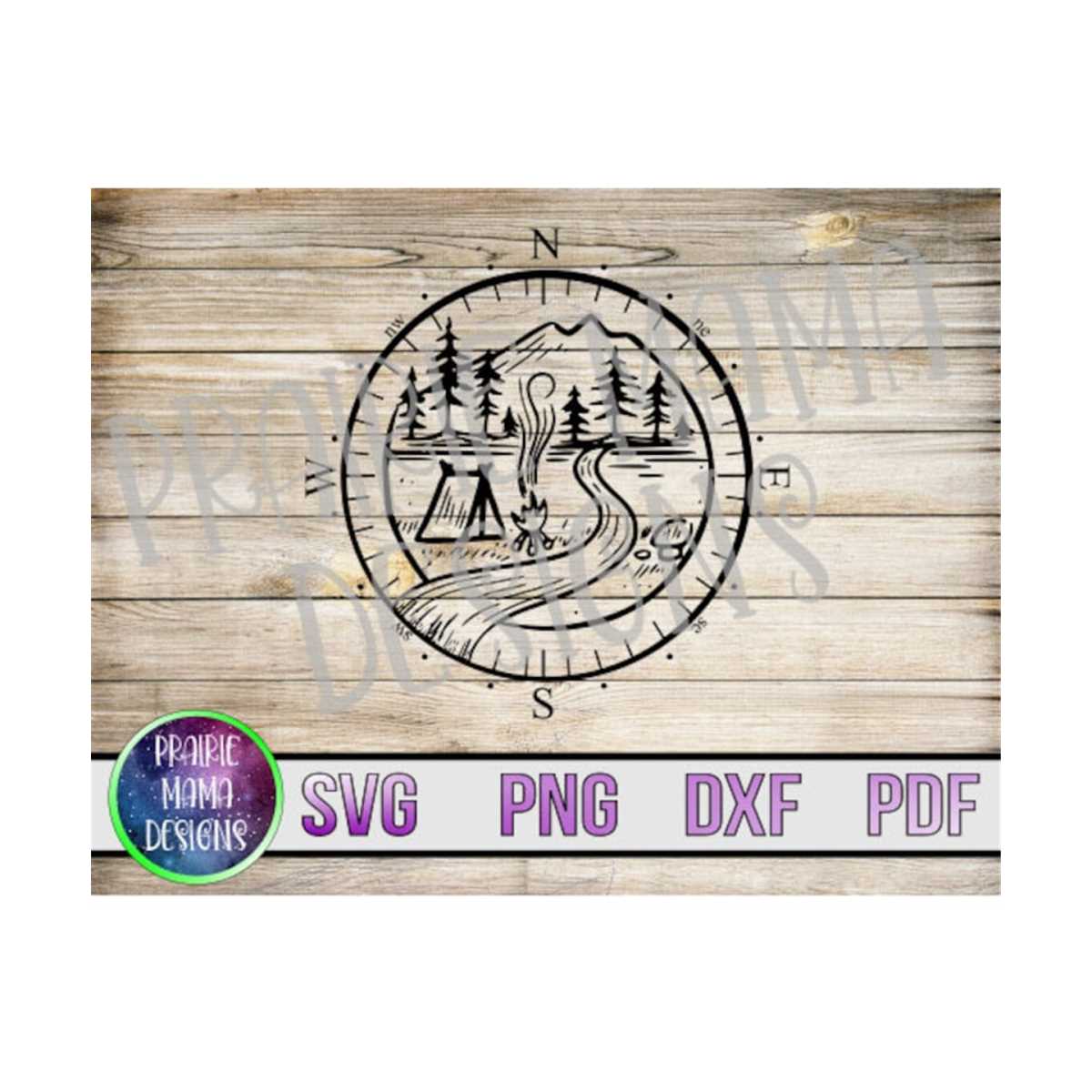 camping compass SVG PNG DXF pdf cut file digital file digita | Inspire ...