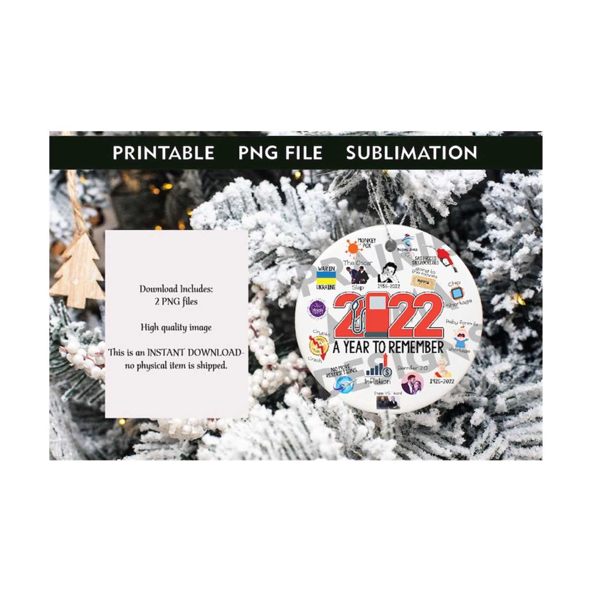 2022 a year to remember PNG digital file digital download 30 - Inspire ...