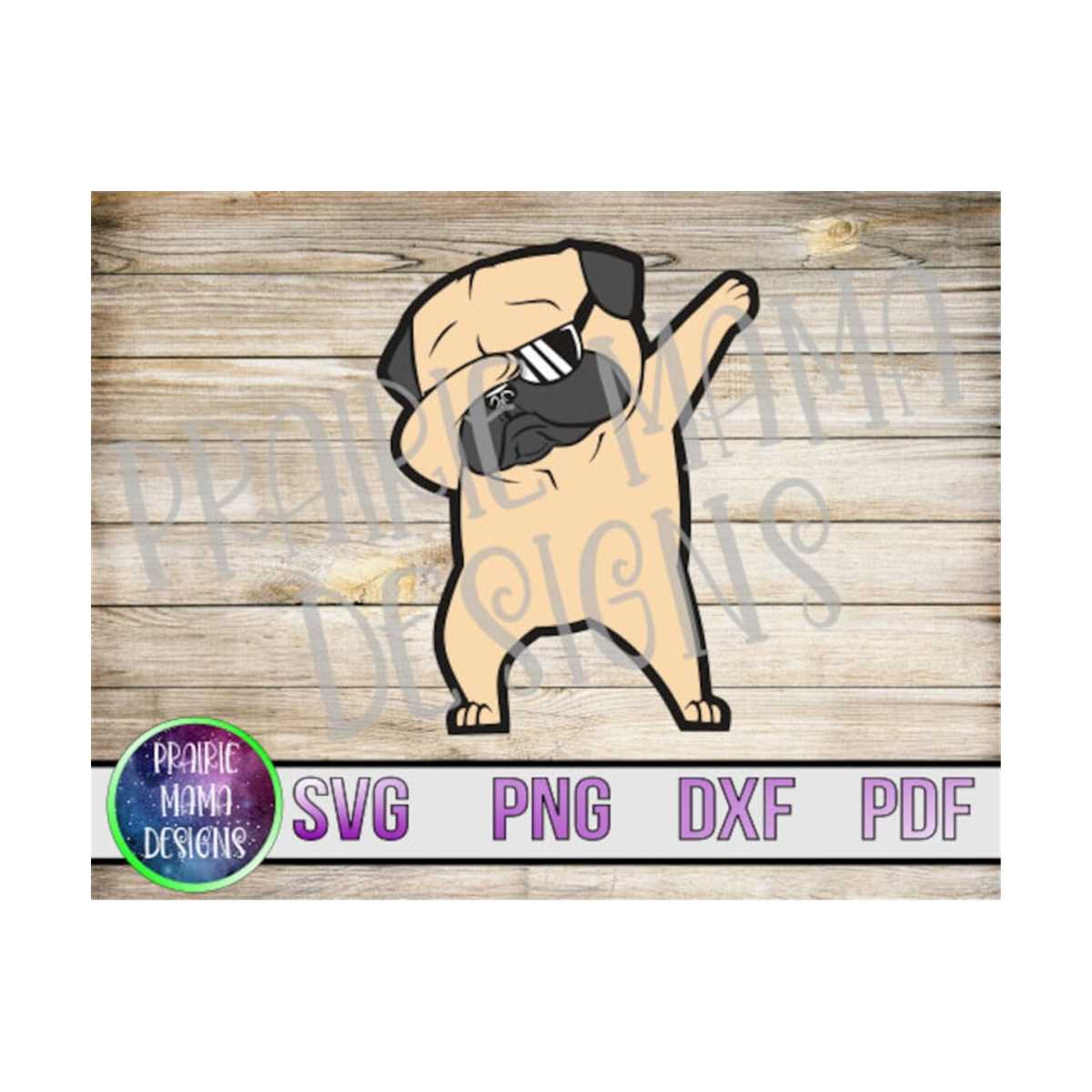 Dabbing pug SVG PNG DXF pdf cut file digital file digital do - Inspire ...