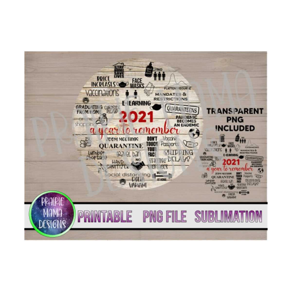 2021 a year to remember round circle ornament design PNG dig - Inspire ...