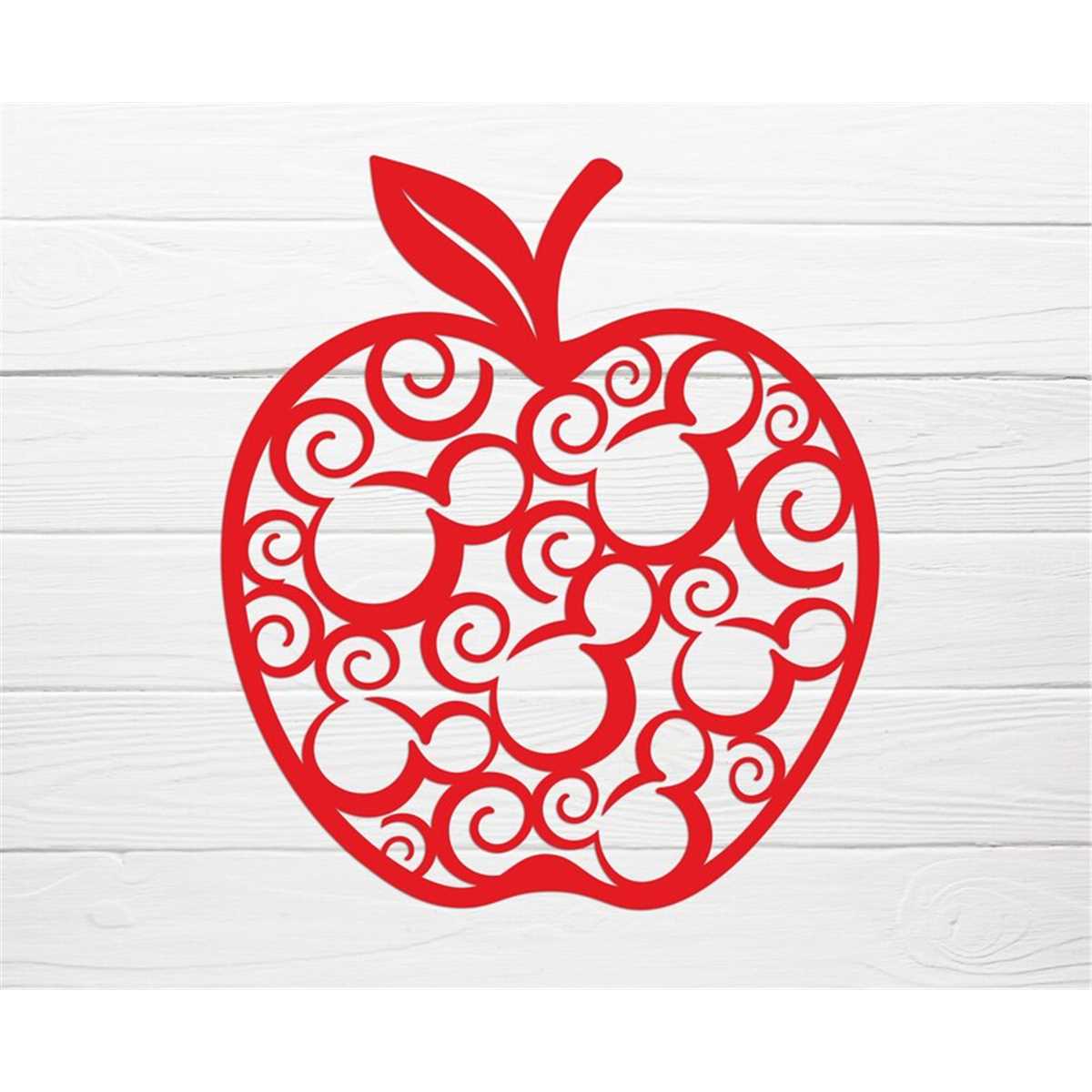 Hidden Mouse Heads Swirl Apple – Summer Fruit SVG cut files - Inspire ...