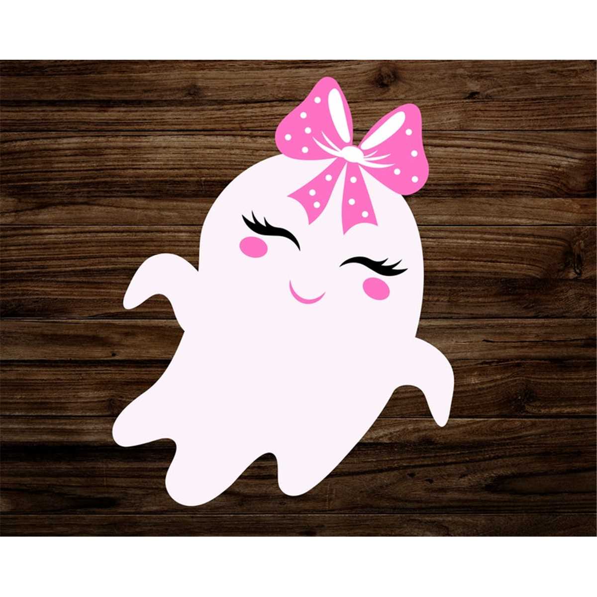 Cute Halloween Ghost SVG for Girls – Pretty Spook svg cut fi | Inspire ...