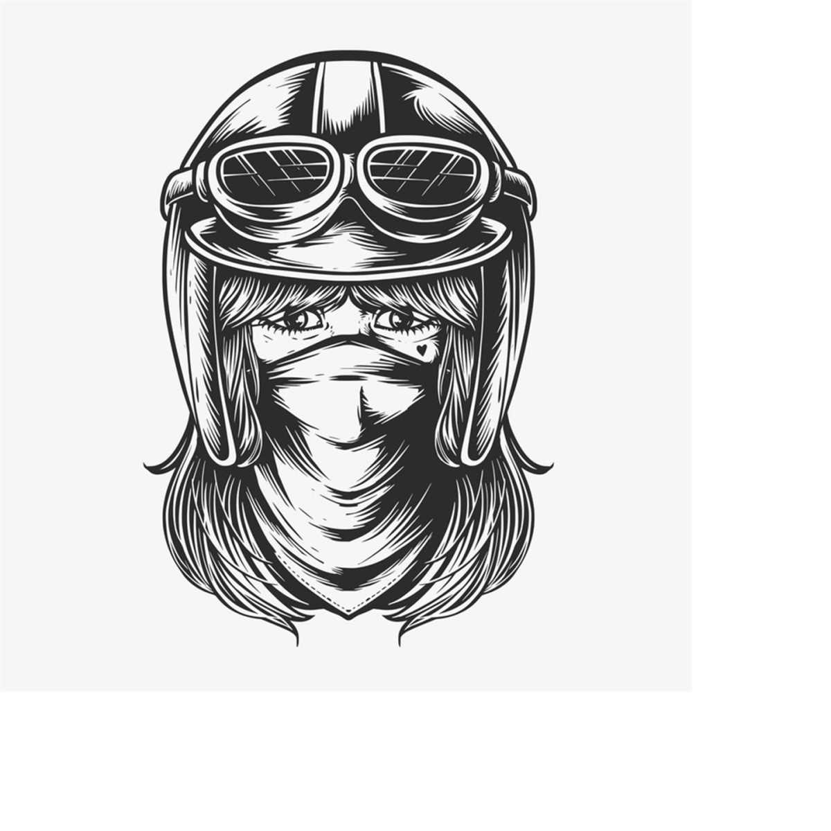 Biker Girl SVG | Woman Riding Motorcycle SVG | Motorbike SVG | Inspire ...