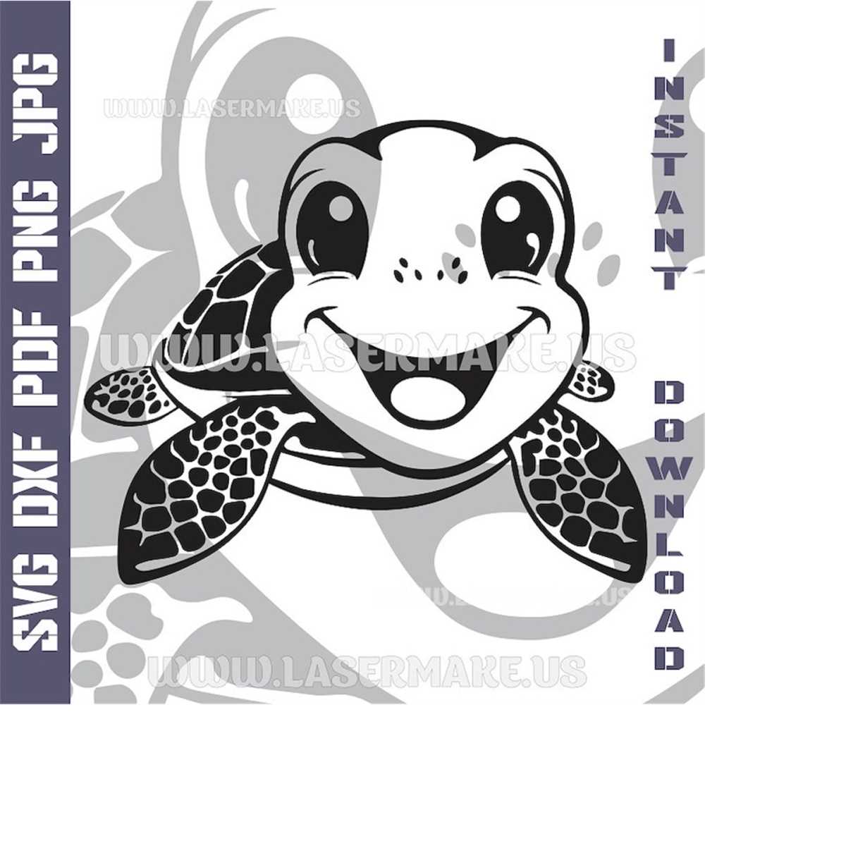 Cute turtle SVG file | cut file for cricut | printable png| | Inspire ...
