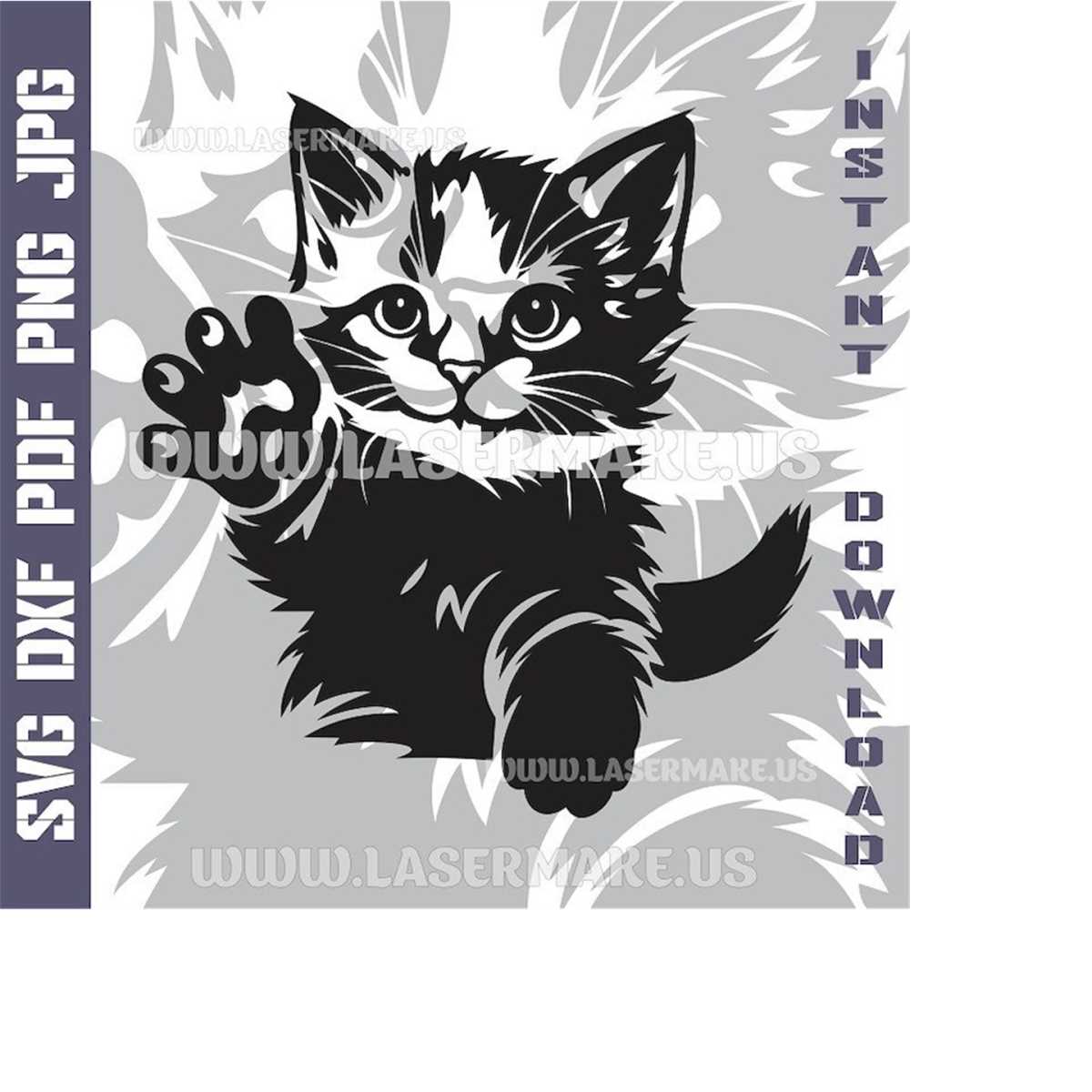 Cute kitten SVG file | cat svg | cut file for cricut | print - Inspire ...