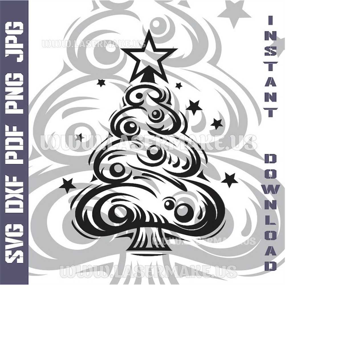 Christmas tree SVG file | cut file for cricut | printable pn | Inspire ...