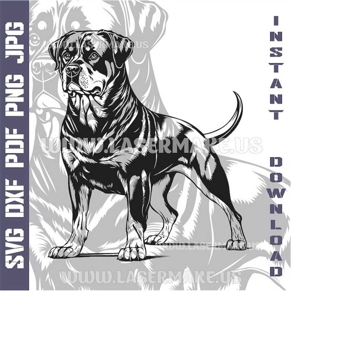Rottweiler SVG file | cut file for cricut | printable png| S | Inspire ...