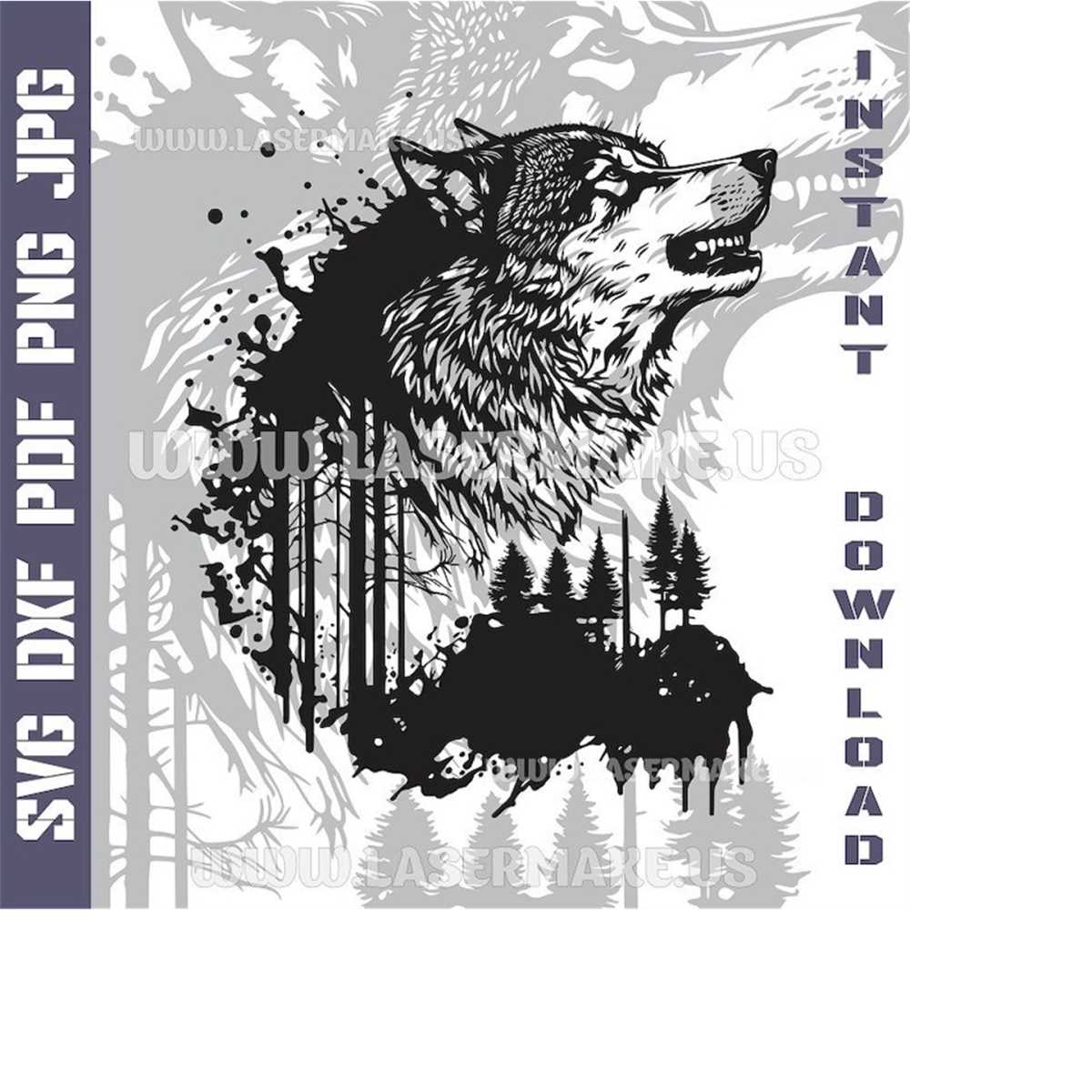 Roaring wolf SVG file | cut file for cricut | printable png| | Inspire ...