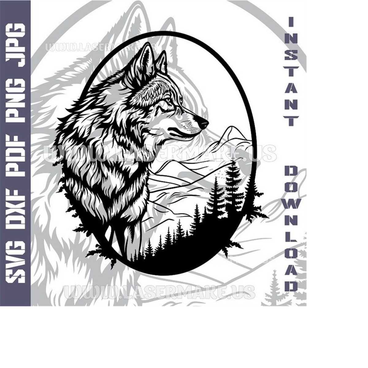 Wolf SVG file | cut file for cricut | printable png| SVG dxf | Inspire ...