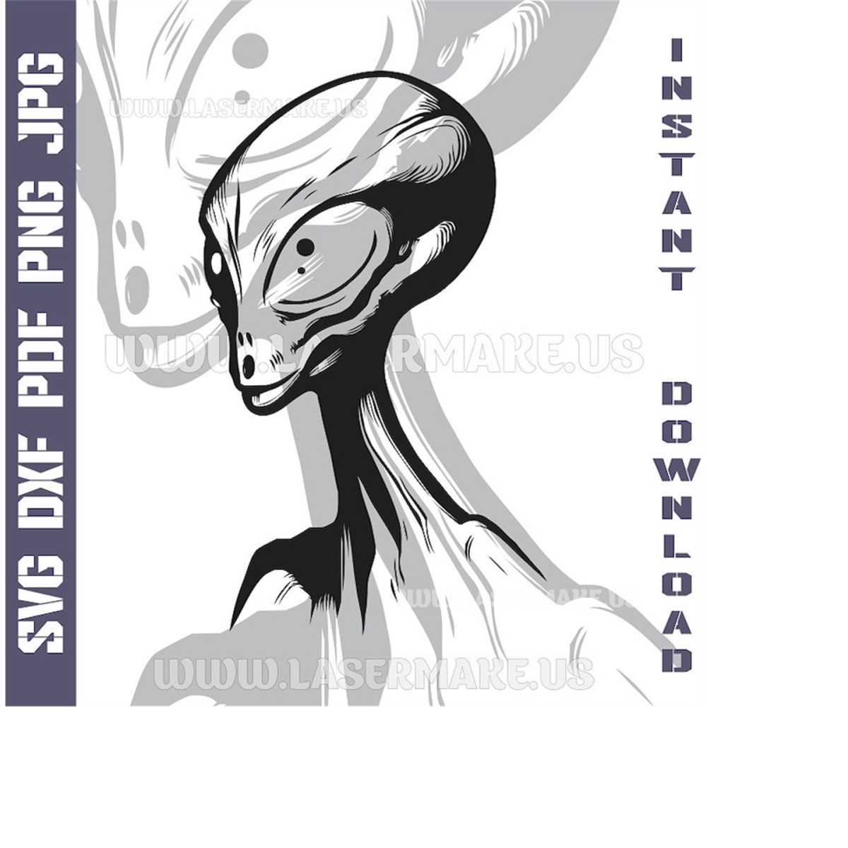Alien | cut file for cricut | printable png| SVG dxf cut fil | Inspire ...