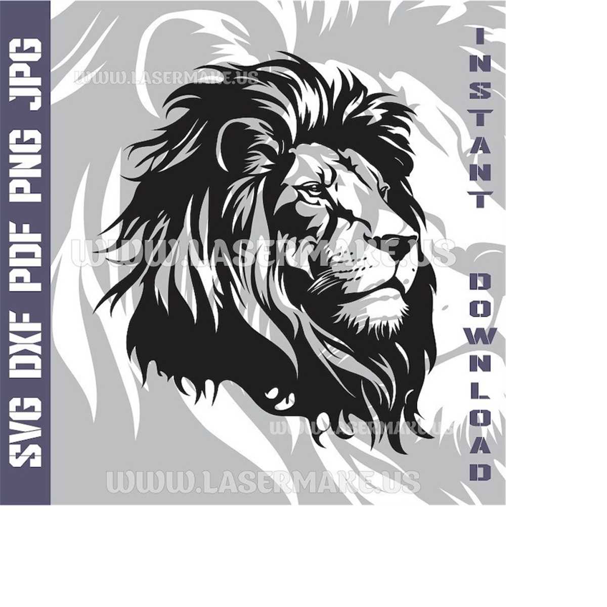 Lion SVG file | cut file for cricut | printable png| SVG dxf | Inspire ...