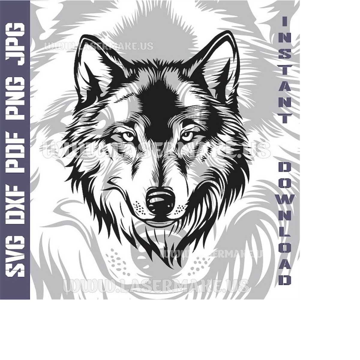 Wolf SVG file | cut file for cricut | printable png| SVG dxf | Inspire ...