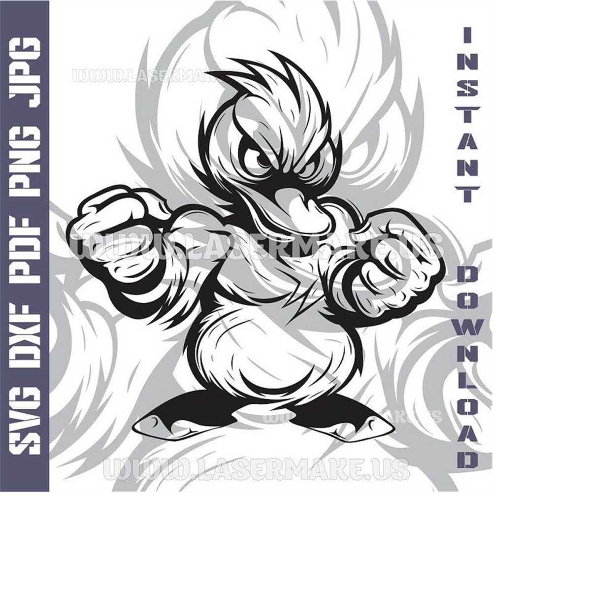 Boxing duck SVG file | cut file for cricut | printable png| - Inspire ...