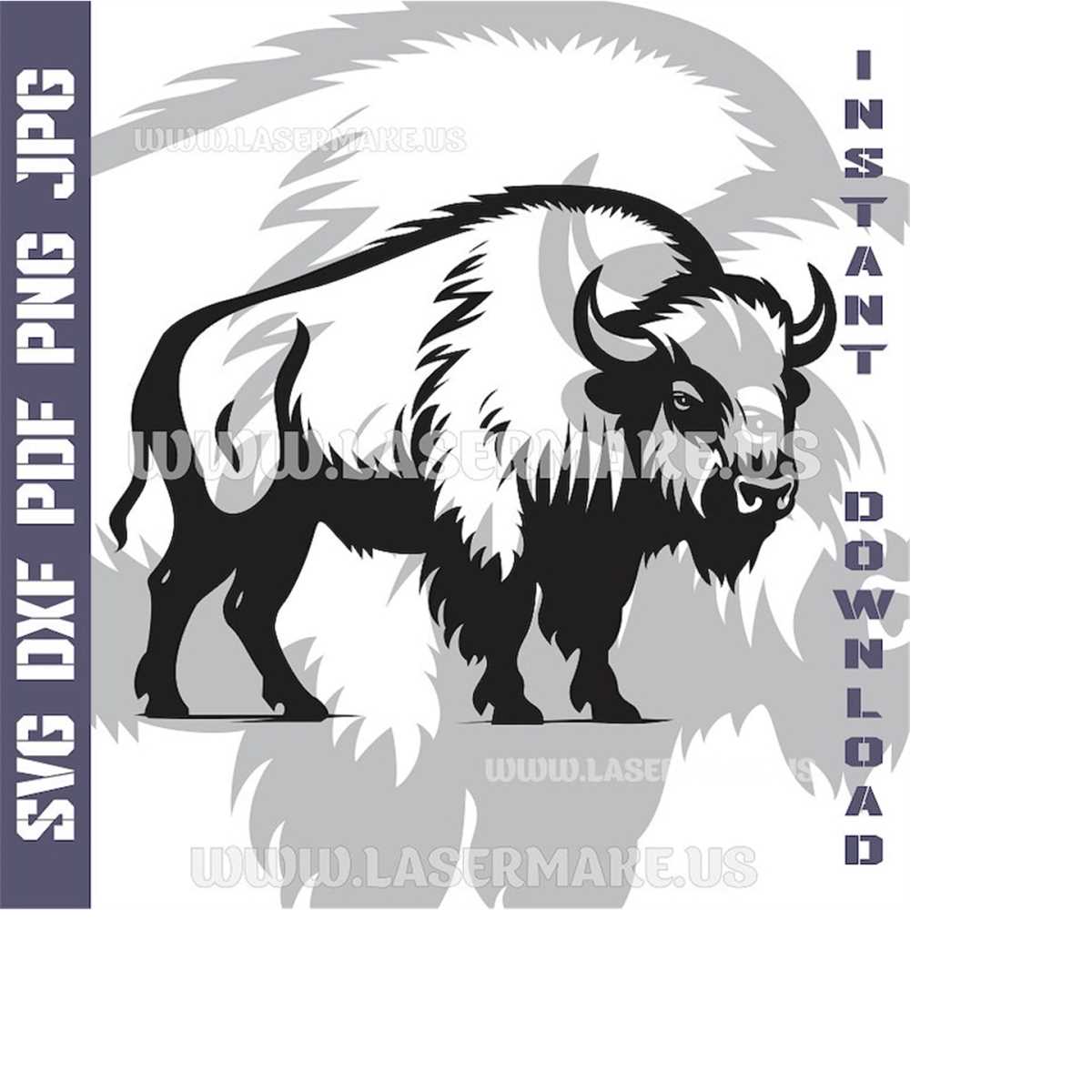 Bison SVG file | cut file for cricut | printable png| SVG dx | Inspire ...