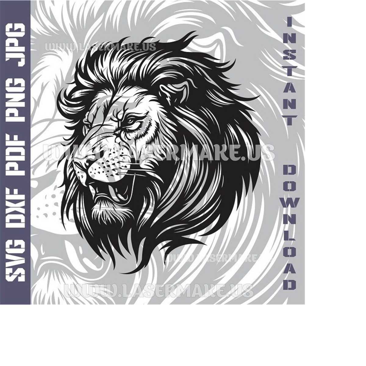 Lion SVG file | cut file for cricut | printable png| SVG dxf | Inspire ...