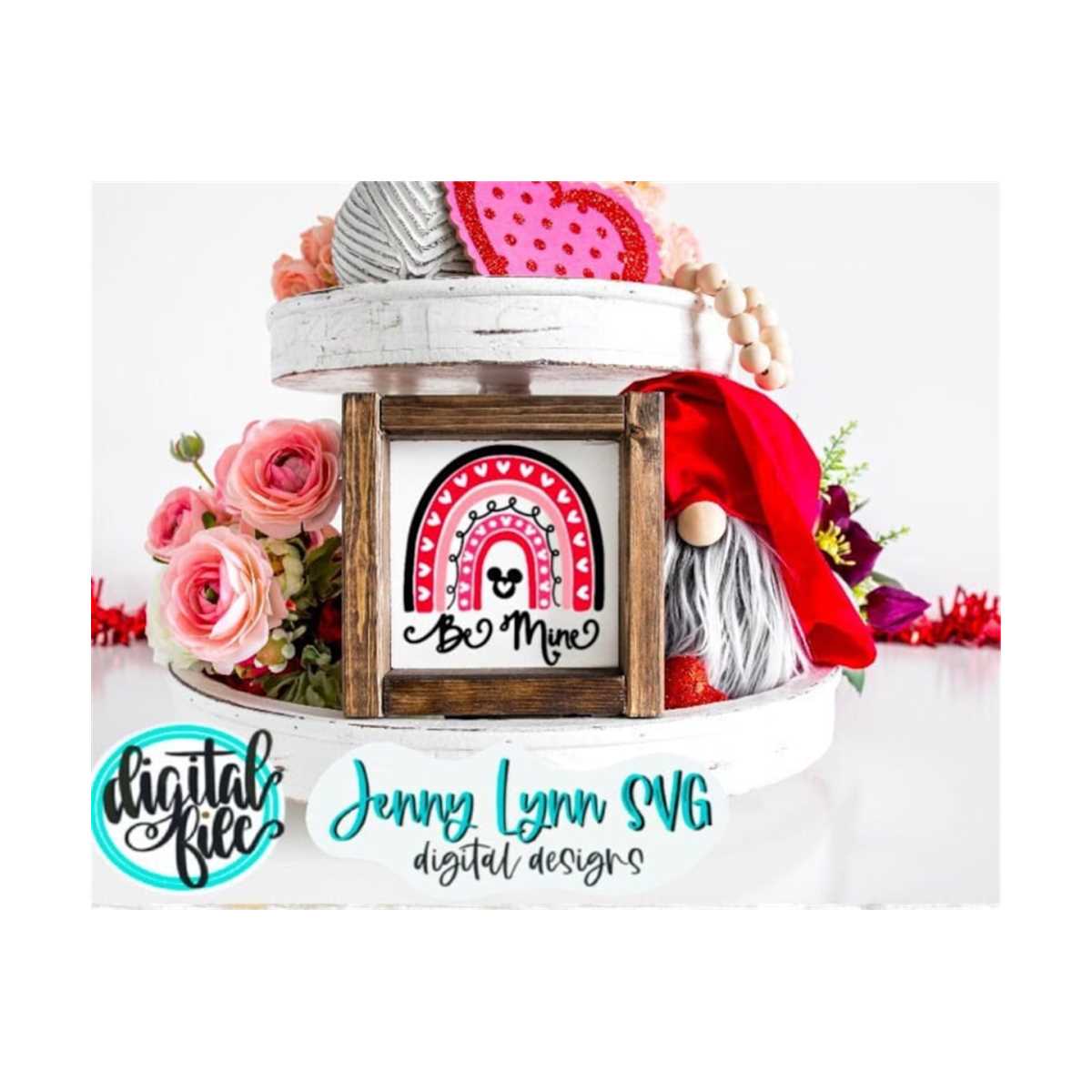 Valentine Rainbow SVG Be Mine Sign Mickey Mouse Rainbow PNG - Inspire ...