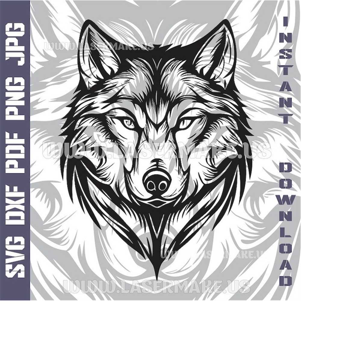 Wolf SVG file | cut file for cricut | printable png| SVG dxf - Inspire ...
