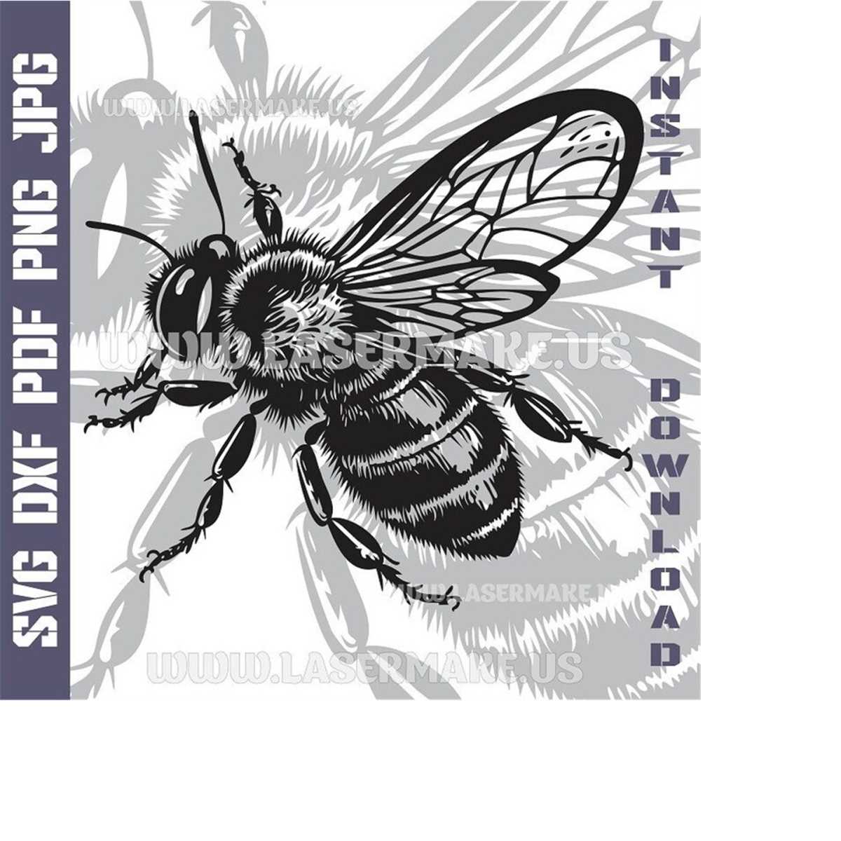 Bee SVG file | cut file for cricut | printable png| SVG dxf - Inspire ...