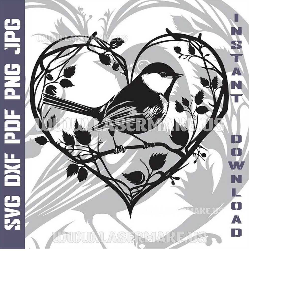 Bird heart SVG file| Valentine svg | love svg| cut file for - Inspire ...