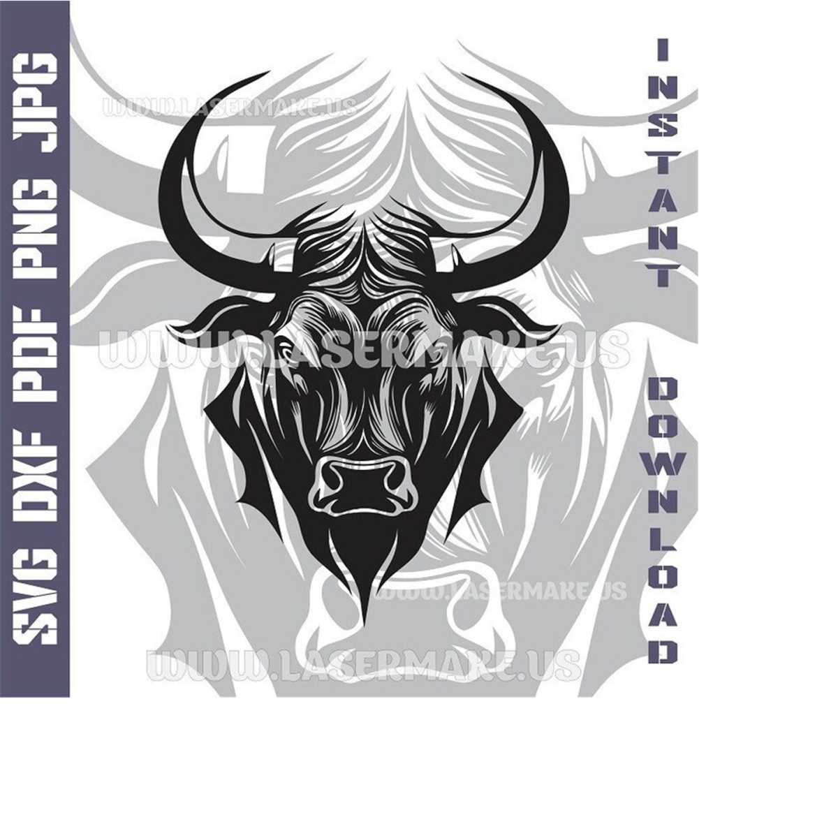 Bull head SVG file | cut file for cricut | printable png| SV | Inspire ...