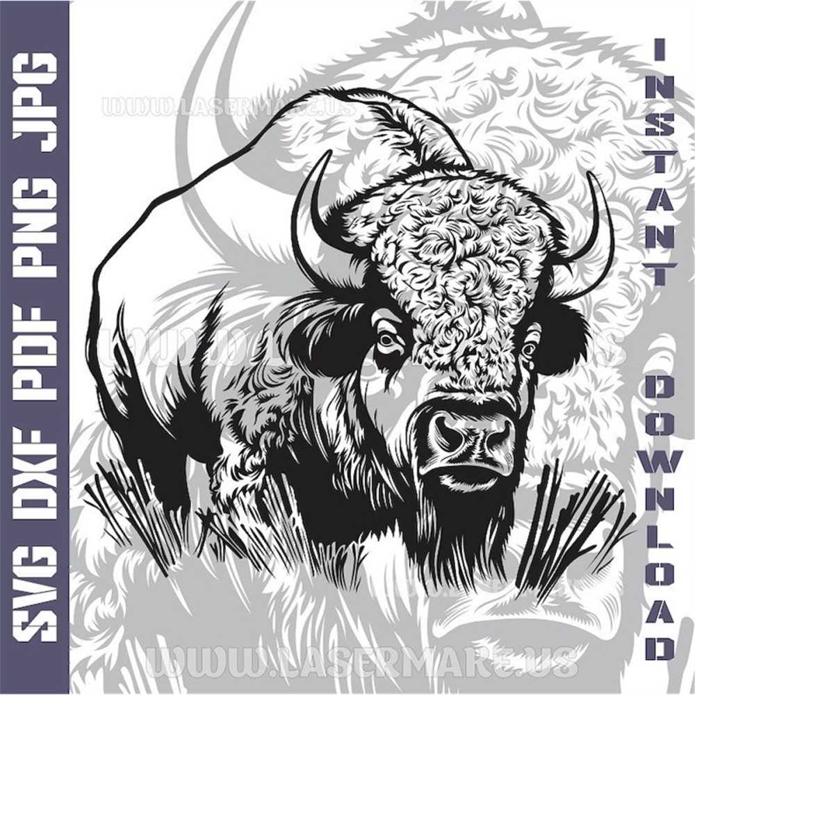 Bison SVG file | cut file for cricut | printable png| SVG dx | Inspire ...