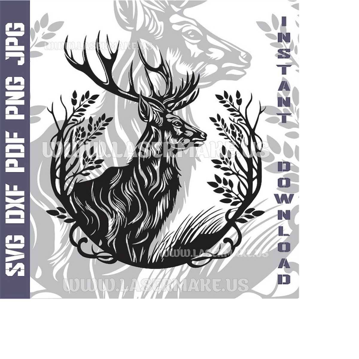 Deer SVG file | cut file for cricut | printable png| SVG dxf | Inspire ...