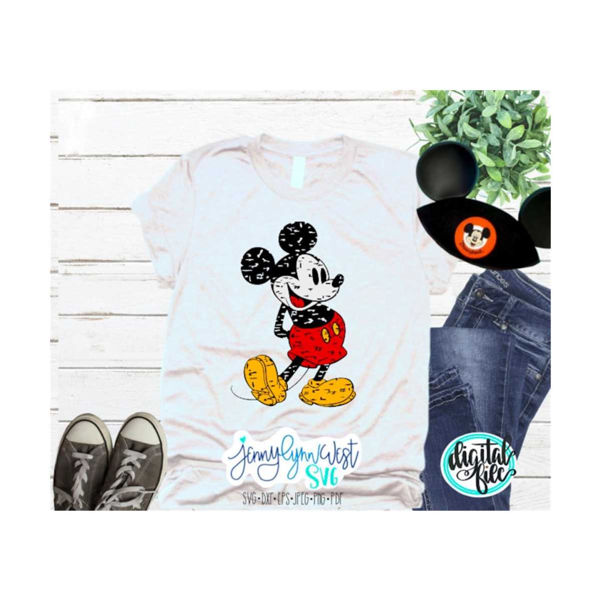 Mickey Mouse Distressed SVG Sublimation PNG Classic Mickey M | Inspire ...